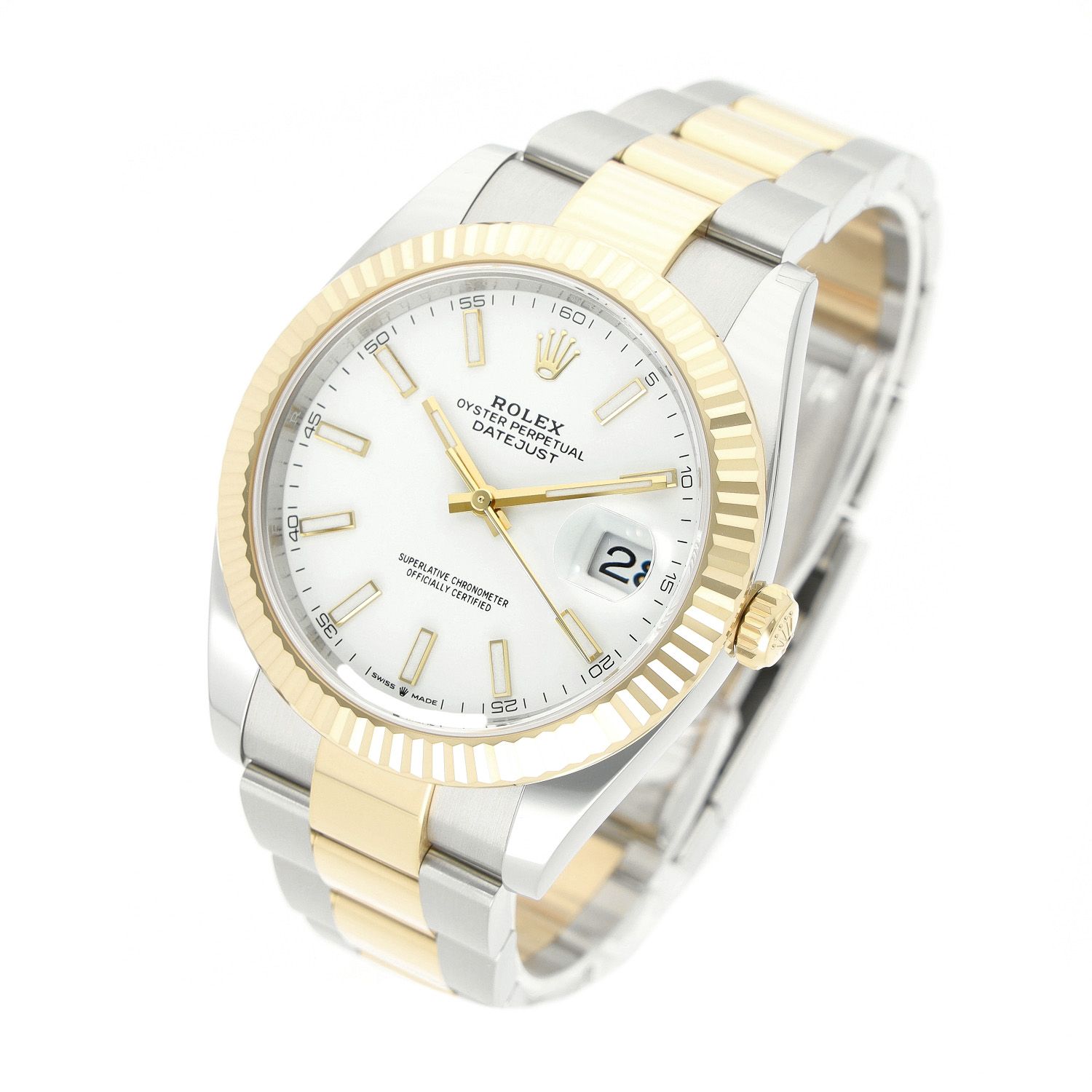 Rolex Datejust 41 Ref. 126333 White Dial Stahl/Gold 12/2025 Full Set ...