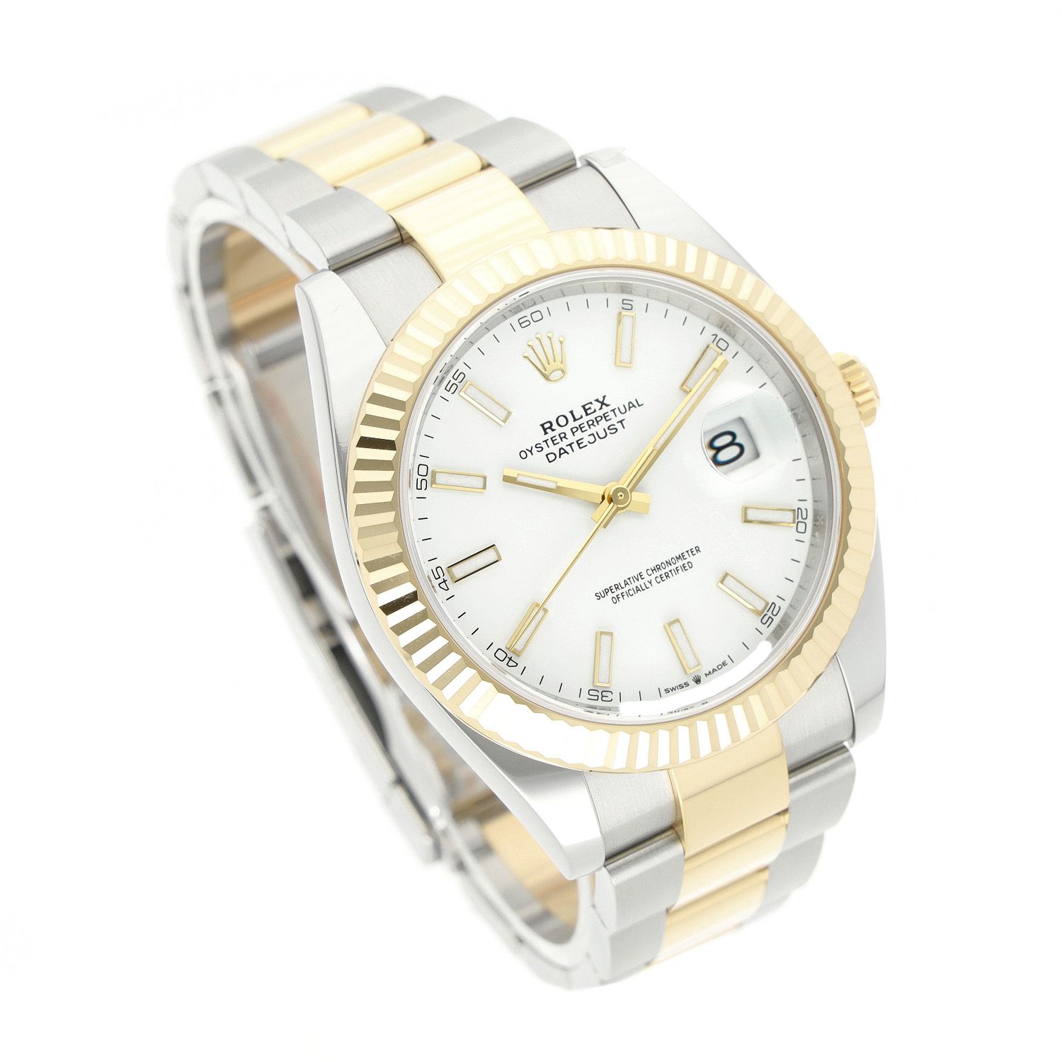 Rolex Datejust 41 Ref. 126333 White Dial Stahl/Gold 12/2025 Full Set ...